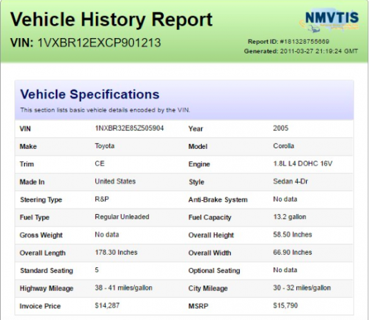 Know How to Differentiate Between Fake and Original VIN History Report ...