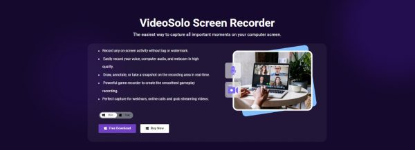 VideoSolo Screen Recorder: A Comprehensive Way to Record Your Meetings ...