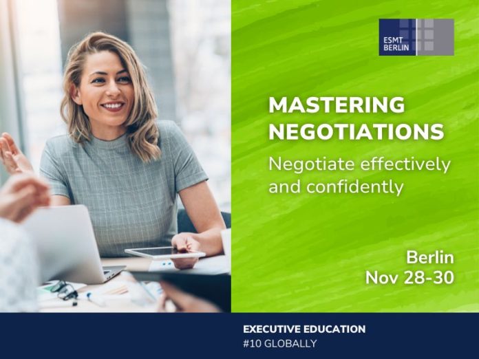 ESMT - Mastering Negotiations - The European Business Review